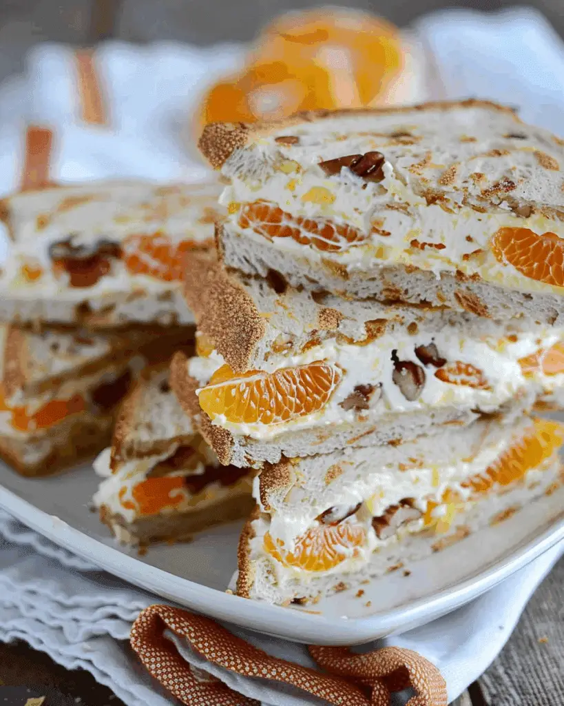 Creamy Cinnamon Orange Tea Sandwiches | Yum N Tasty