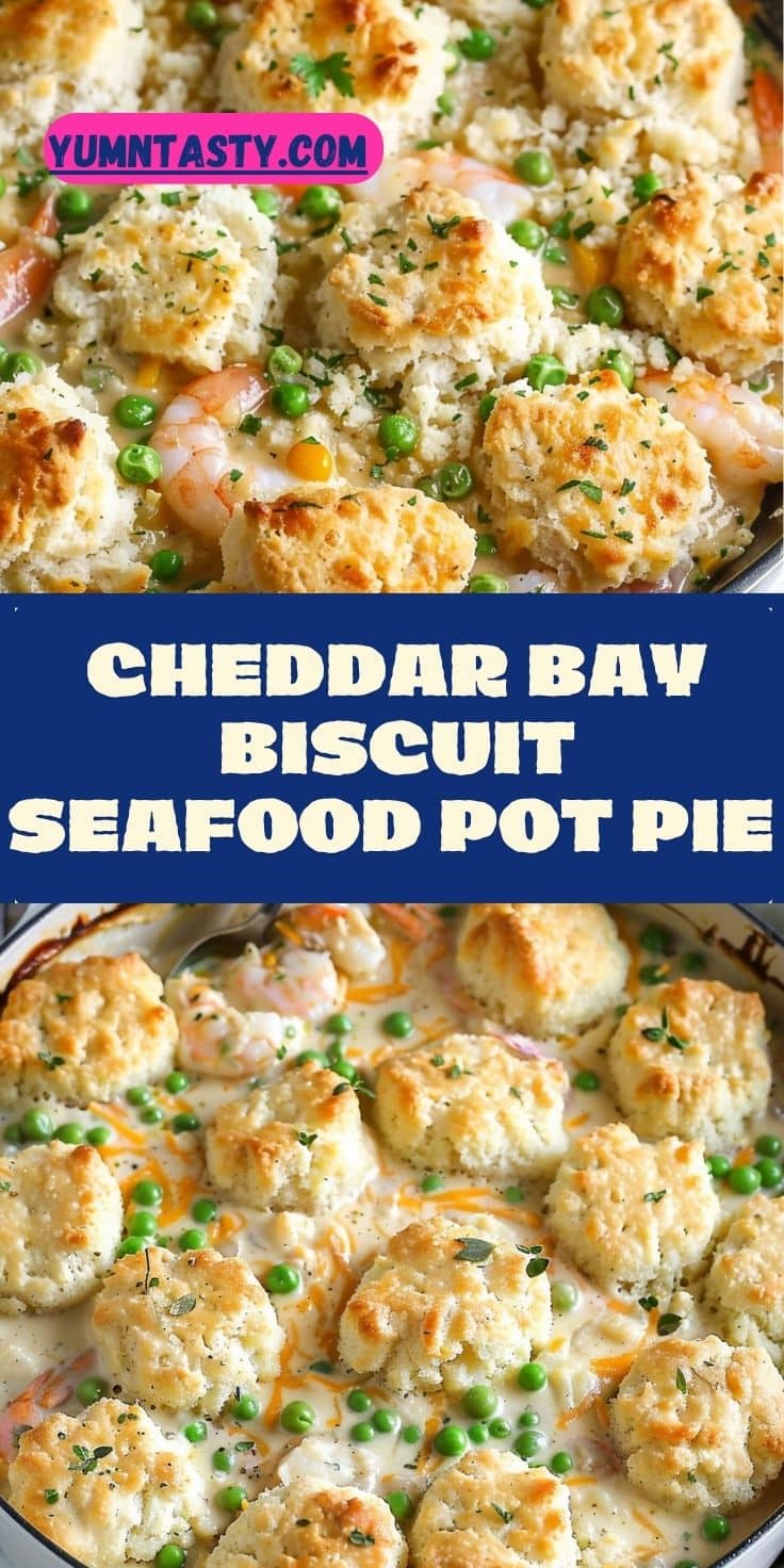 Cheddar Bay Biscuit Seafood Pot Pie Recipe | Yum N Tasty