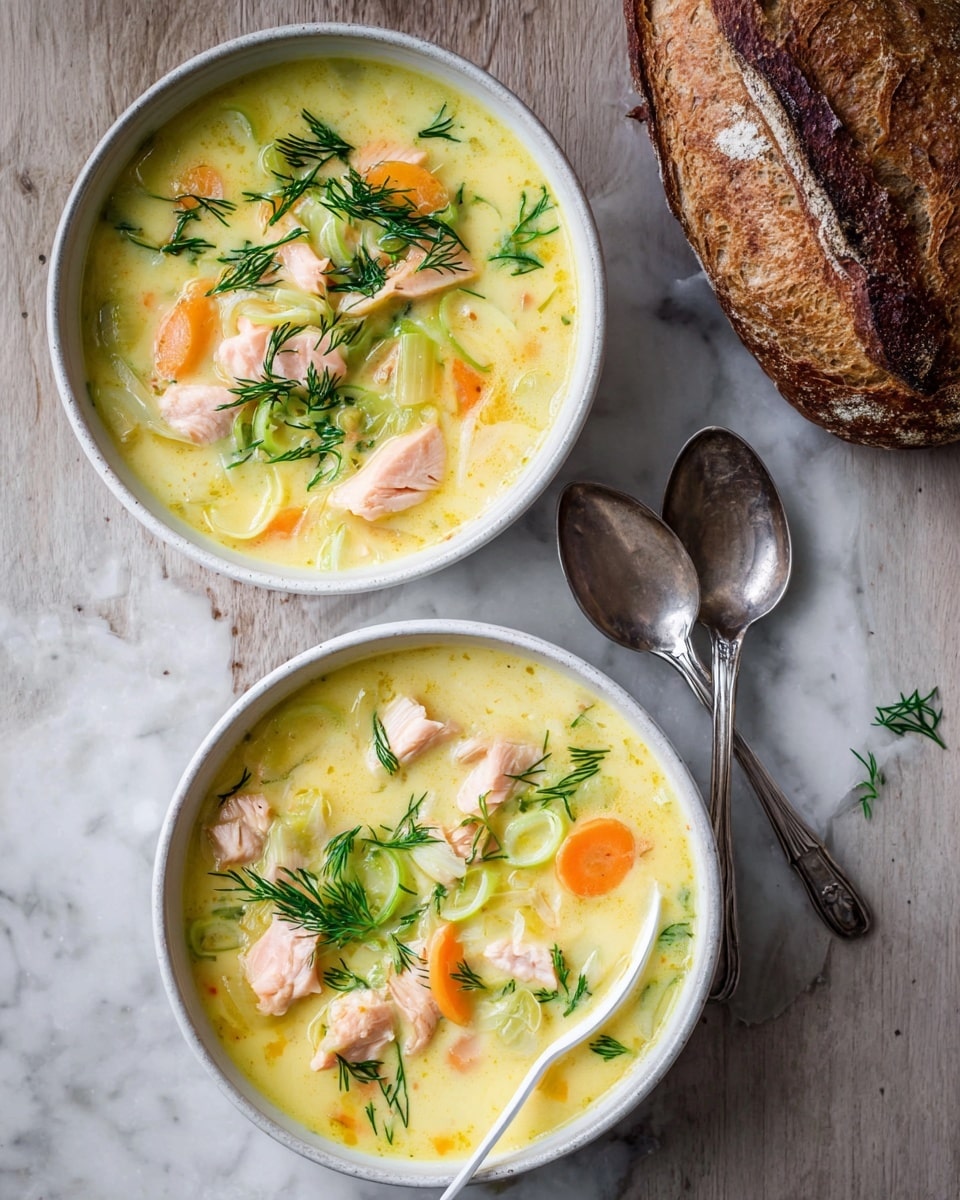 Creamy Salmon Soup (Fiskesuppe med Laks) - Delicious Norwegian Seafood