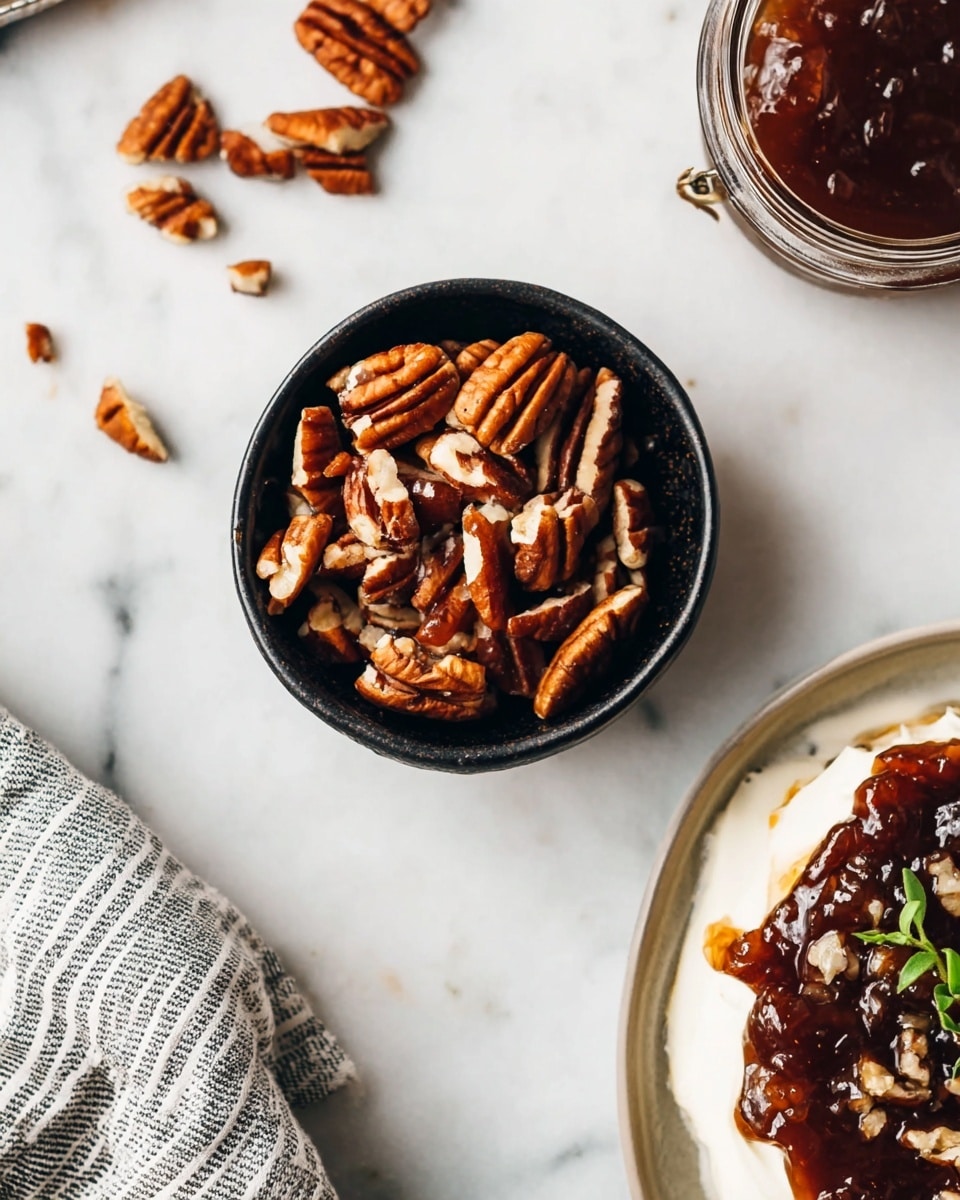 Easy Goat Cheese Appetizer with Fig Jam & Pecans