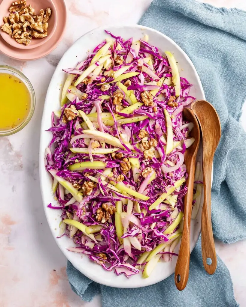 Red Cabbage Salad with Apples, Walnuts & Vinaigrette – Fresh & Easy