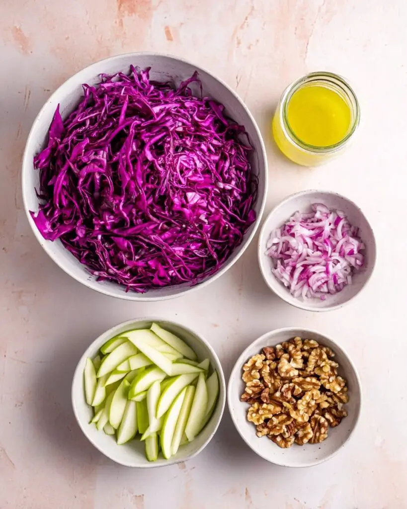 Red Cabbage Salad with Apples, Walnuts & Vinaigrette – Fresh & Easy
