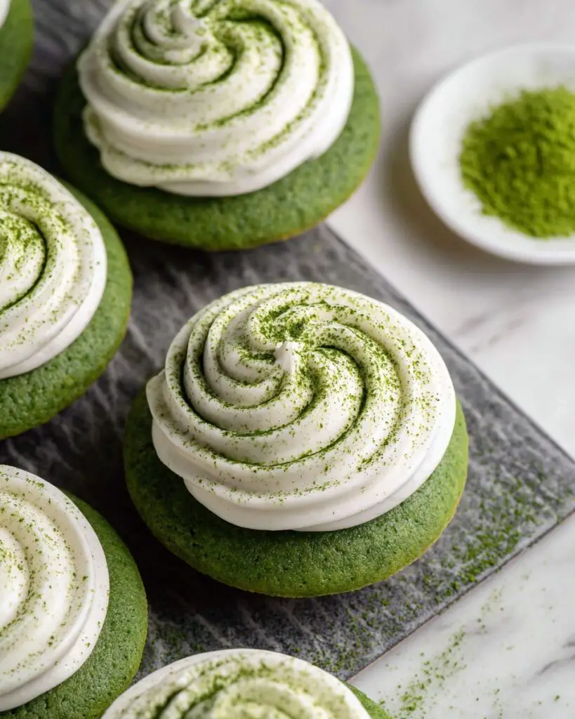 Matcha Latte Cookies with Mascarpone Cream: Irresistible Green Tea Delight